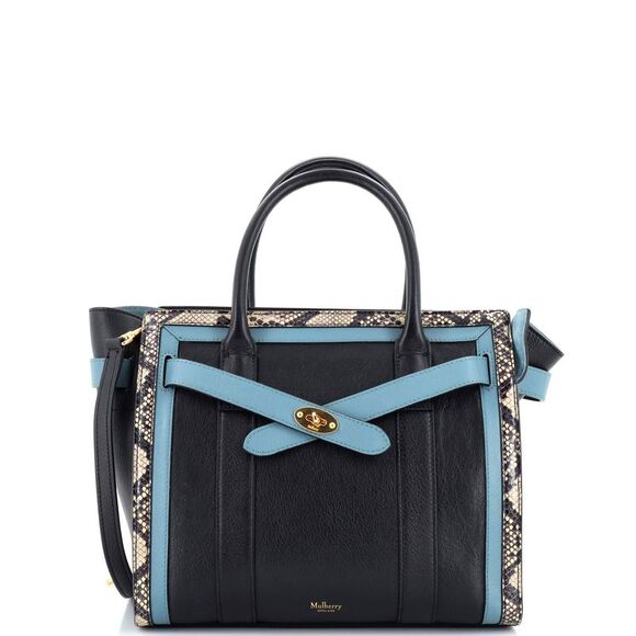 Mulberry | Bags | Mulberry Bayswater Zipped Tote Leather With Python ...